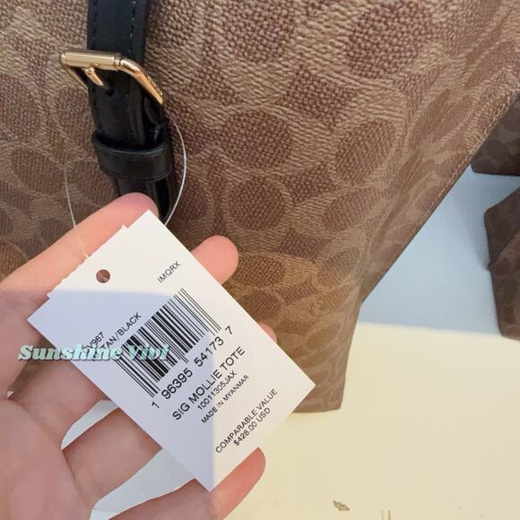 Coach | Bags | Nwt Coach Mollie Tote Large Size In Signature Canvas ...